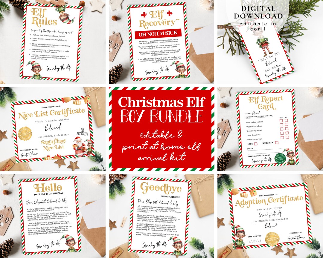 Elf Letter Bundle, Elf Arrival Letter, Elf Recovery Letter, Elf Rules ...
