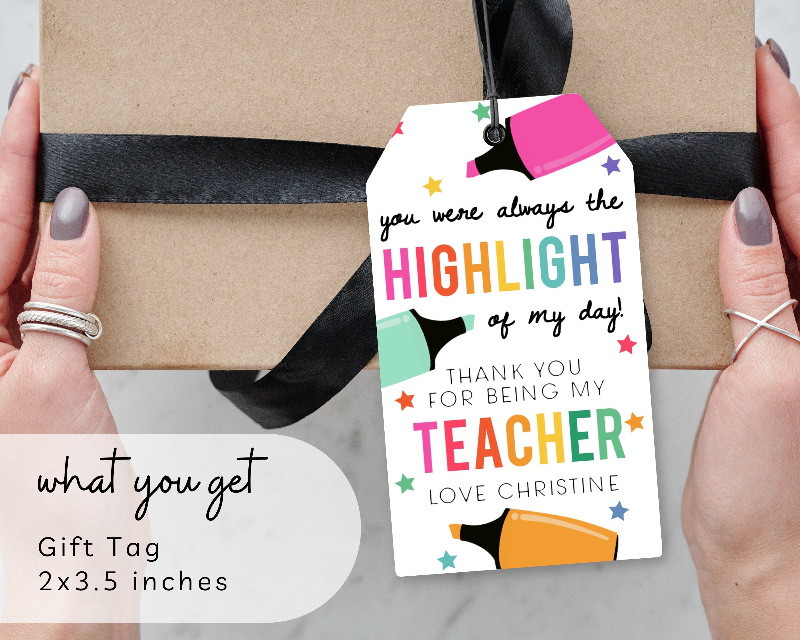 Editable Last Day of School Tag, You Were the Highlight of My Day Tag ...