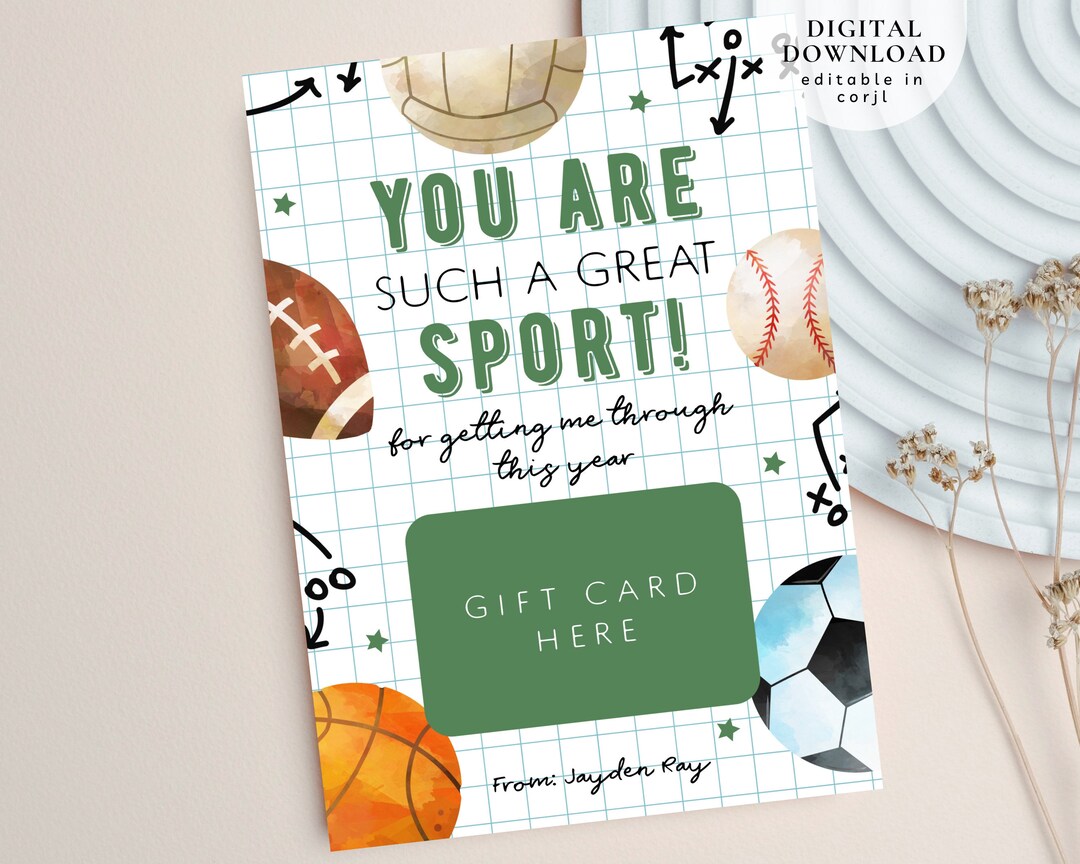 Appreciation Gift Card Holder, Sports Gift Card Holder, Football Gift ...