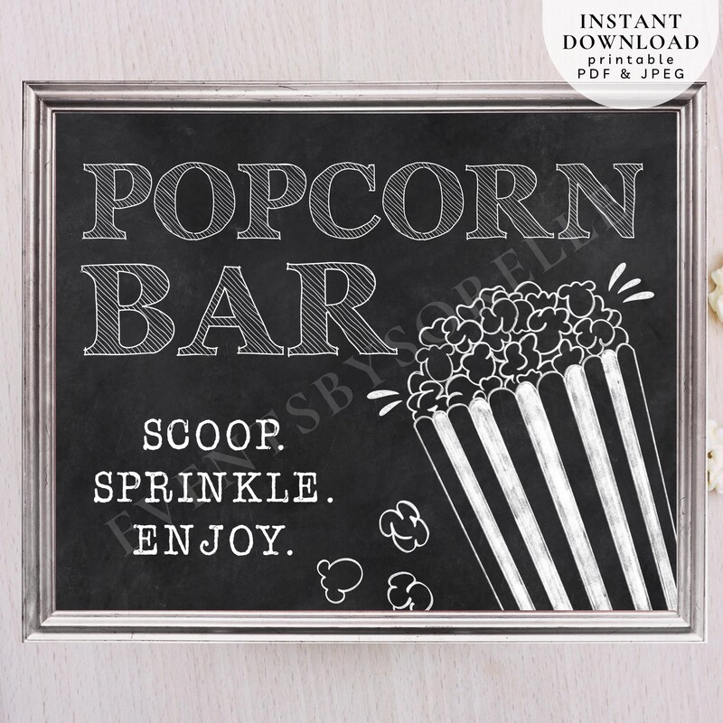 Popcorn Sign - Etsy