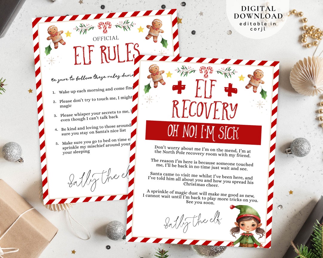 Elf Arrival Rules, Elf Instructions, Elf Recovery Letter, Elf Rules ...