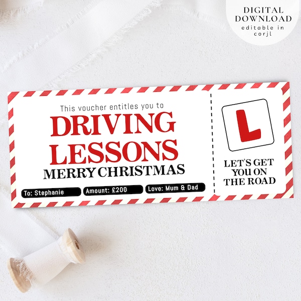 Driving Lesson Gift Certificate - 60+ Gift Ideas for 2024