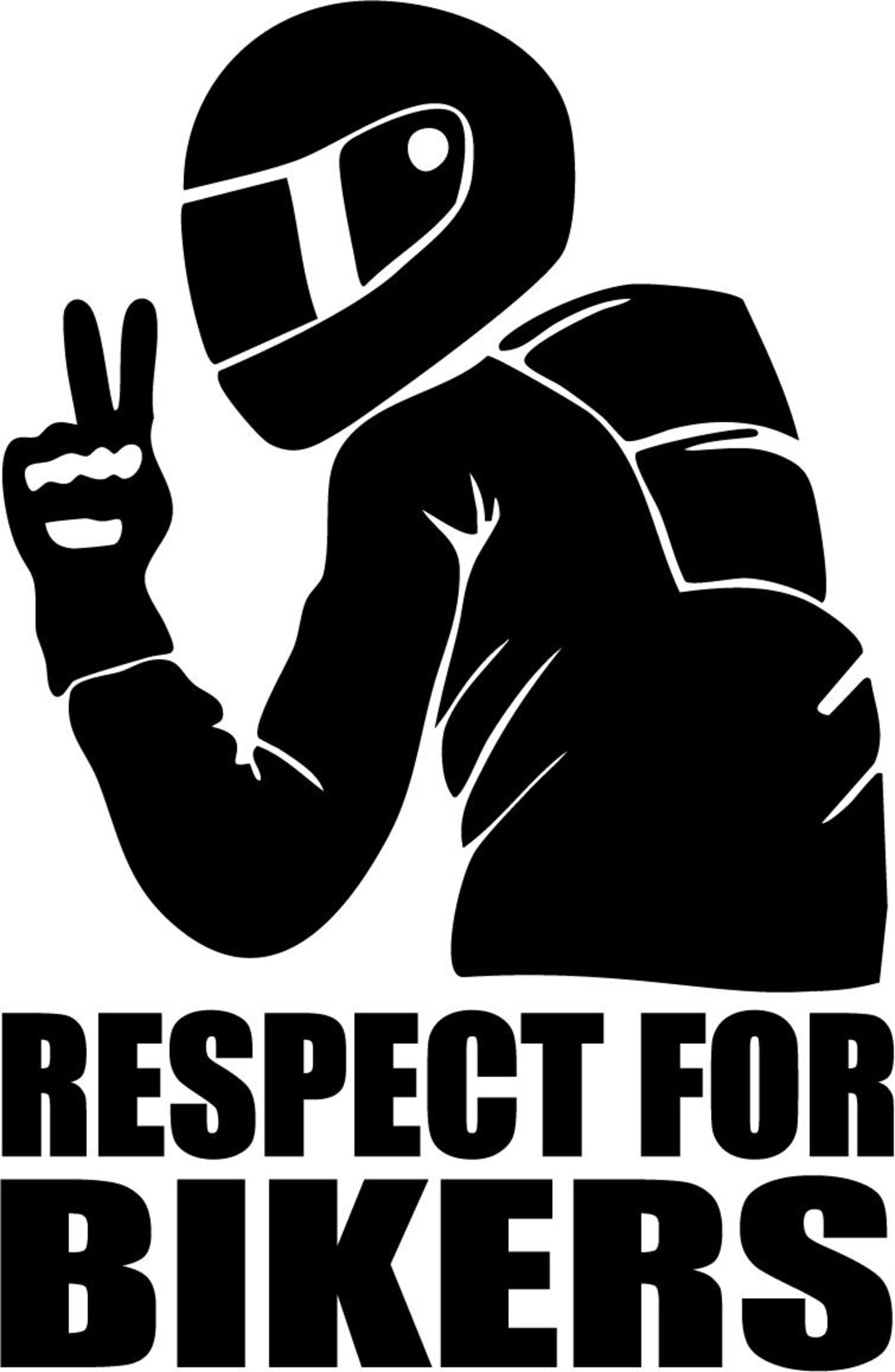 Respect for Bikers Sticker Bumper Sticker Respect Bikers - Etsy