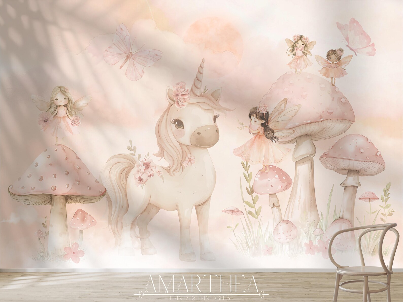 Fairy Wallpaper - Fairy Art Print - Fairy Wall Art - Watercolor Fairy ...