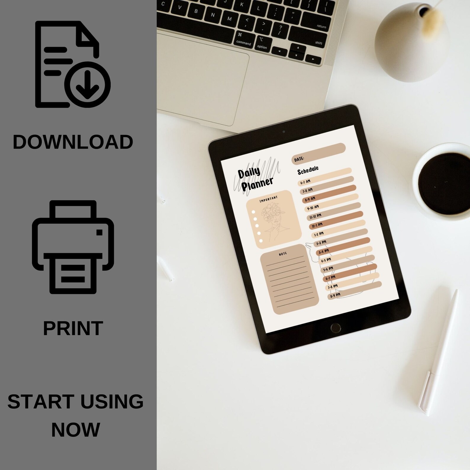 Daily Planner Printable Planner Digital Planner Simple Planner Us ...