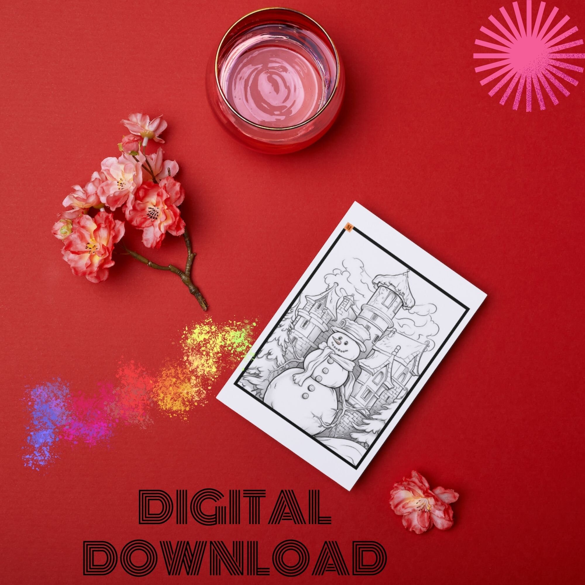 Coloring Page for Kids Digital Download Happy New Year 2024 6 Pages - Etsy