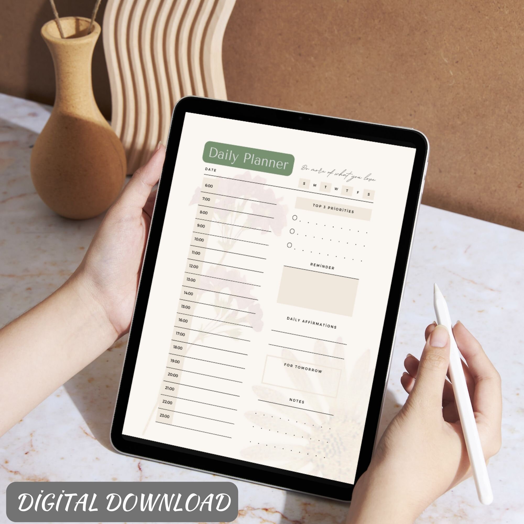 Daily Planner, Digital Planner, Printable Planner - Etsy
