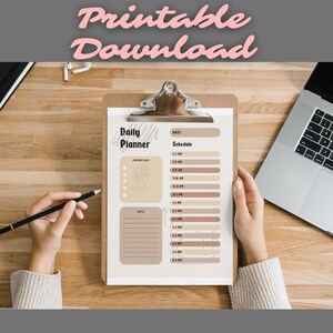 Daily Planner - Printable Planner - Digital Planner - Simple Planner ...