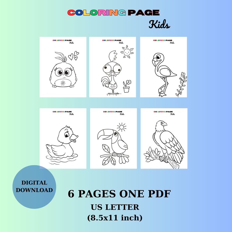Coloring Pages for Kids for Kids Educational for Kids Digital Download ...