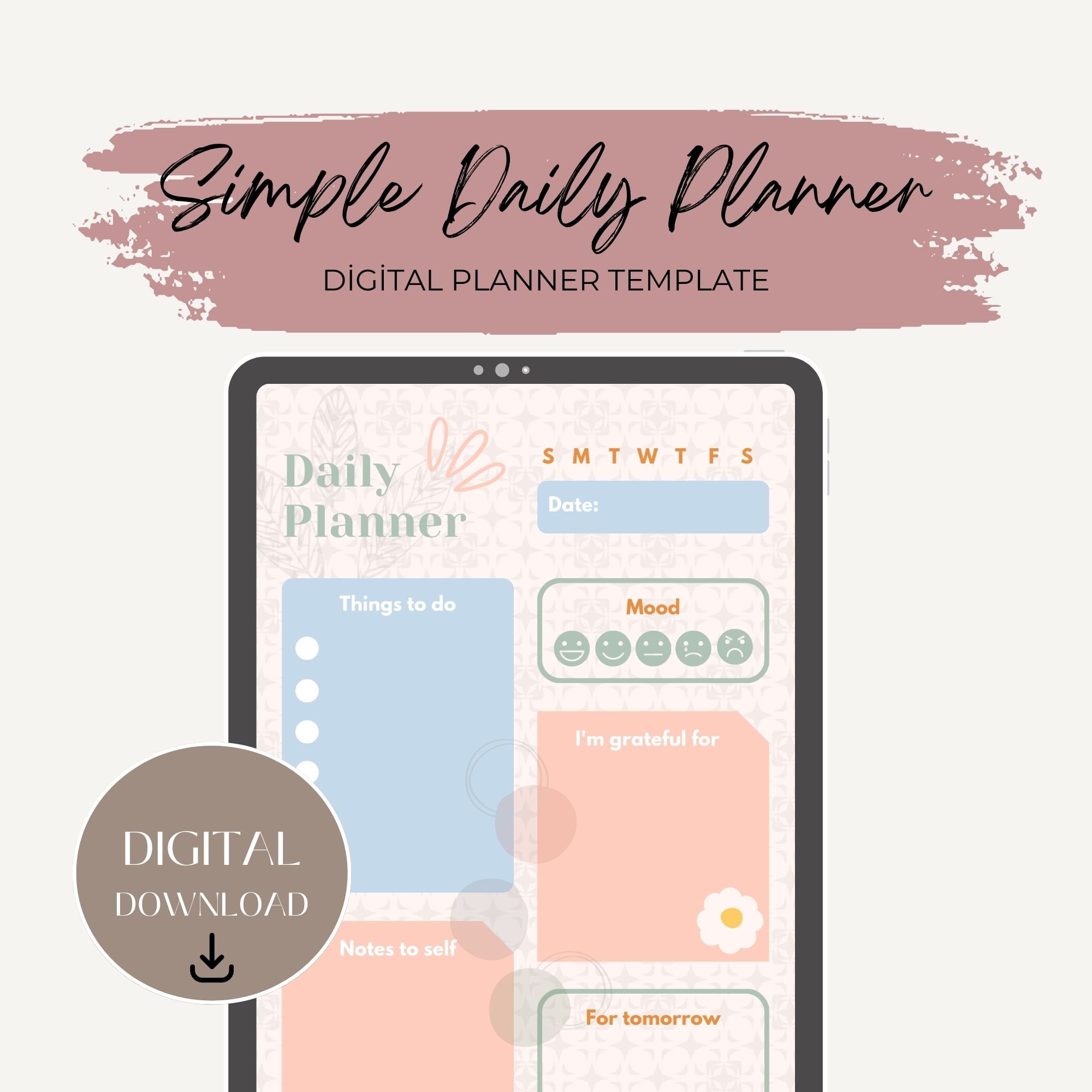 Daily Planner, Digital Planner, Printable Planner | Digital Download - Etsy