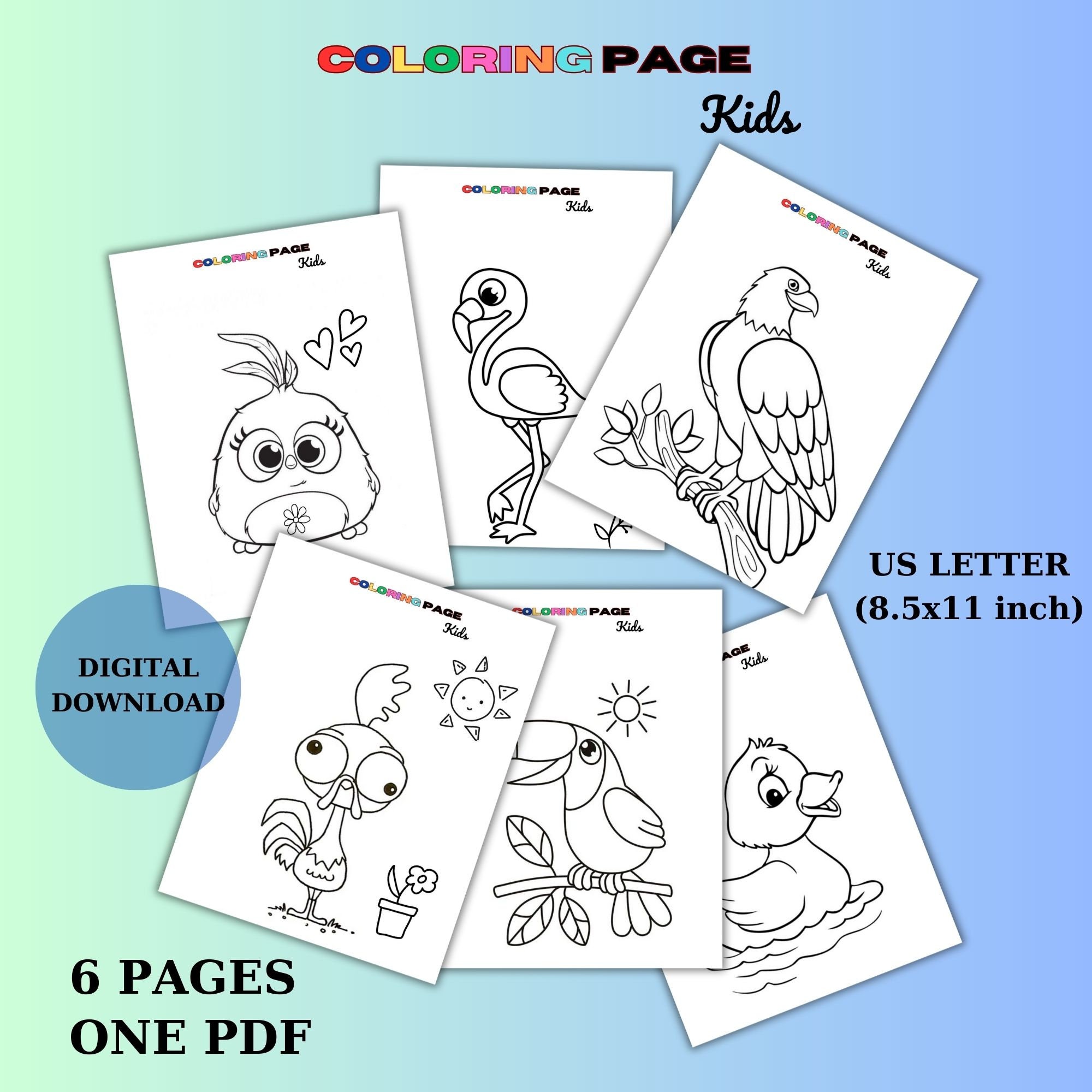 Coloring Pages for Kids for Kids Educational for Kids Digital Download ...