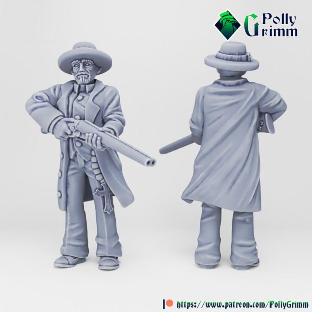 28mm RPG Figurine Wild West Priest With a Rifle - Etsy