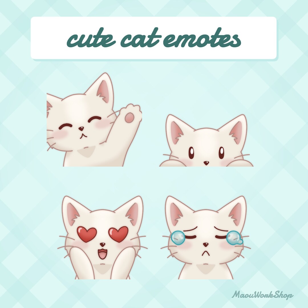 Emote Pack Cute Cats - Etsy