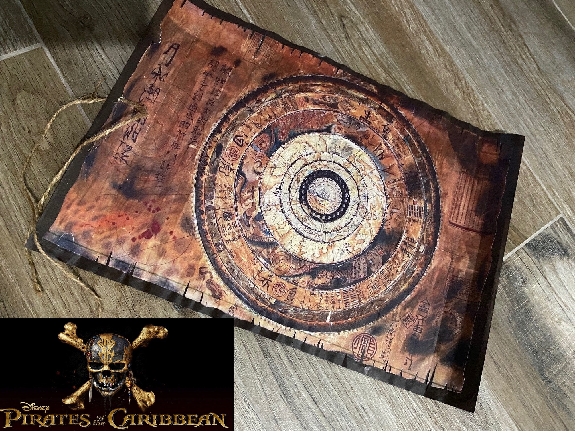 PROP PIRATES OF THE CARIBBEAN Sao Feng Map 35x45 - Etsy