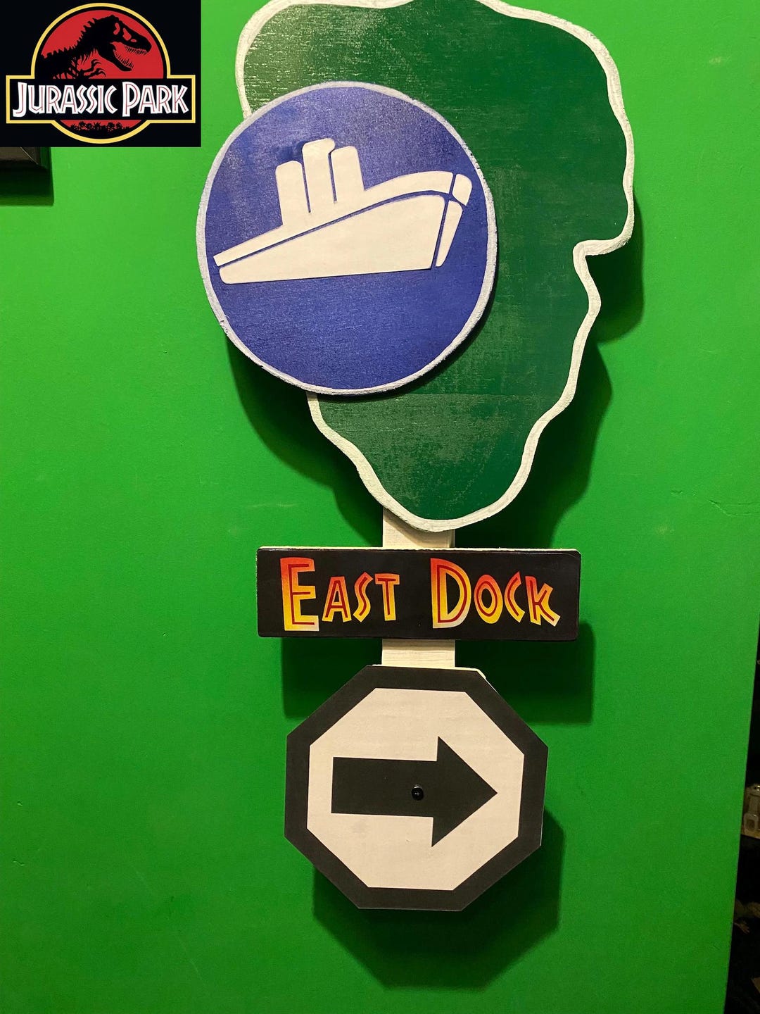 Jurassic Park East Wall Dock + Free Car Pass - Etsy
