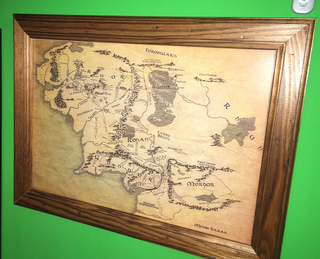 "the MIDDLE Earth" Painting From the Lord of the Rings - Middle Earth ...
