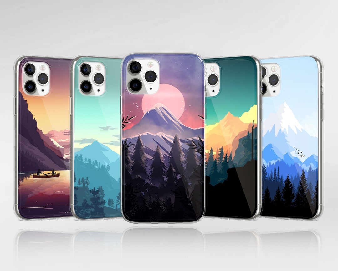 Mountain Phone Case, Minimalist Cover Fit for iPhone 16 Pro Max 15 14 ...
