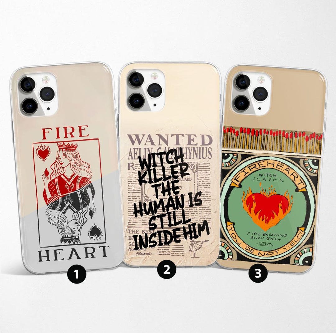 Throne of Glass Phone Case Fireheart Bookish Art Cover Fit for iPhone ...