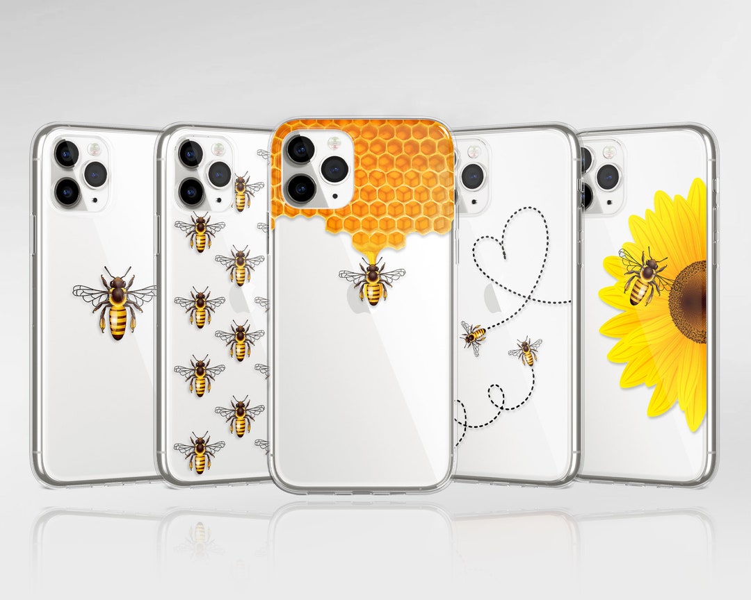 Bee Phone Case Sunflower Bumble Bee Cover Fit for iPhone 16 Pro Max 15 ...