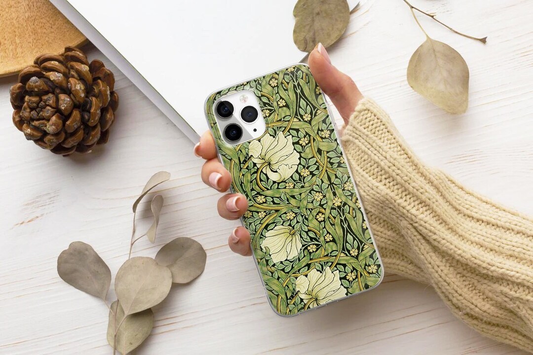 Green Floral Phone Case Flowers Cover Fit for iPhone 16 Pro Max 15 14 ...