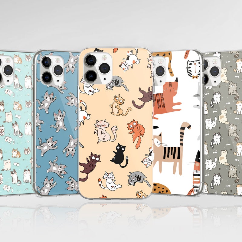 Cute Cat Phone Case - Etsy