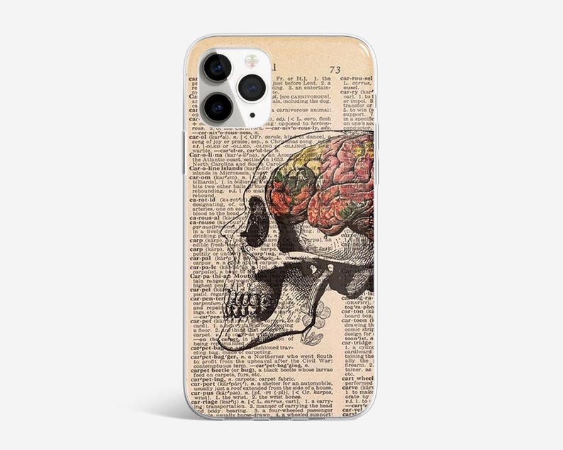 Cute Floral Body Anatomy Phone Case Skeleton Parts Cover Fit for iPhone ...