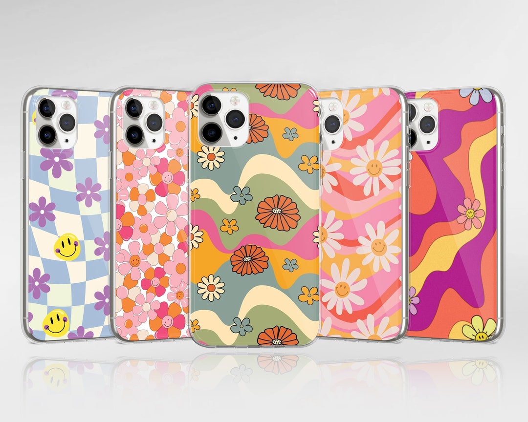 Retro Groovy Phone Case Floral Hippie Cover Fit for iPhone 17 Pro Max ...