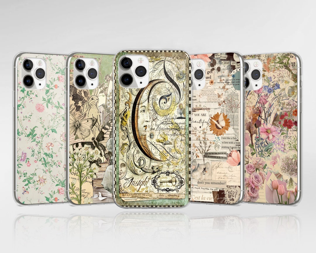 Aesthetic Cottage Core Collage Phone Case Cover Fit for iPhone 15 Pro ...