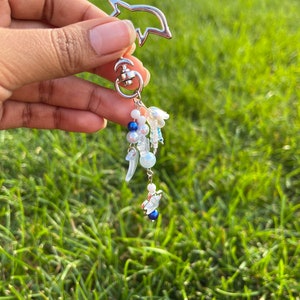 Cute Aesthetic Blue Themed Keychain - Etsy