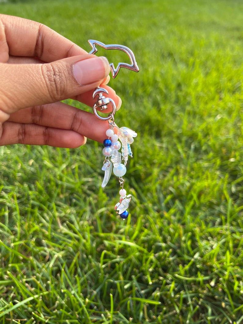 Cute Aesthetic Blue Themed Keychain - Etsy