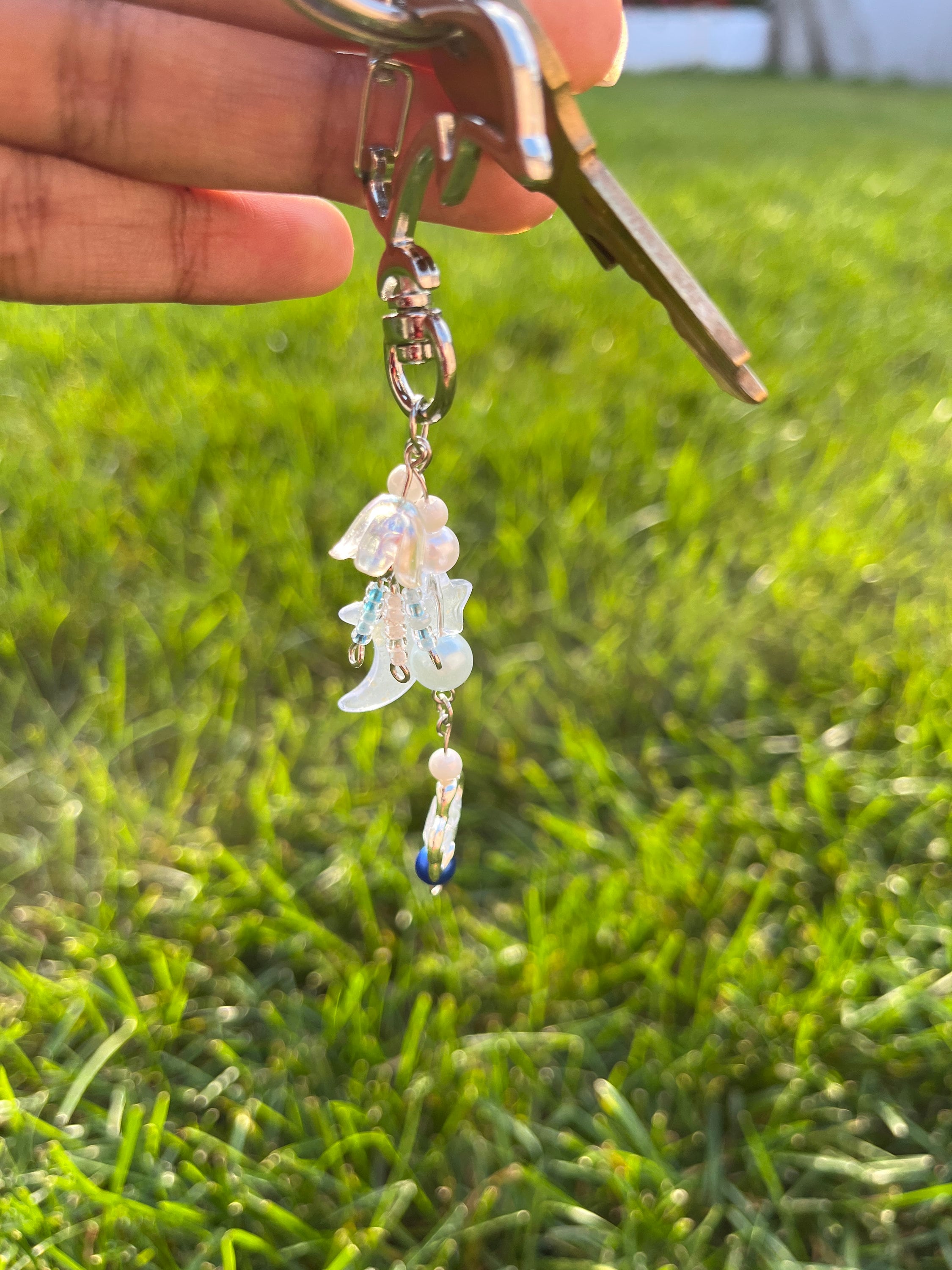 Cute Aesthetic Blue Themed Keychain - Etsy