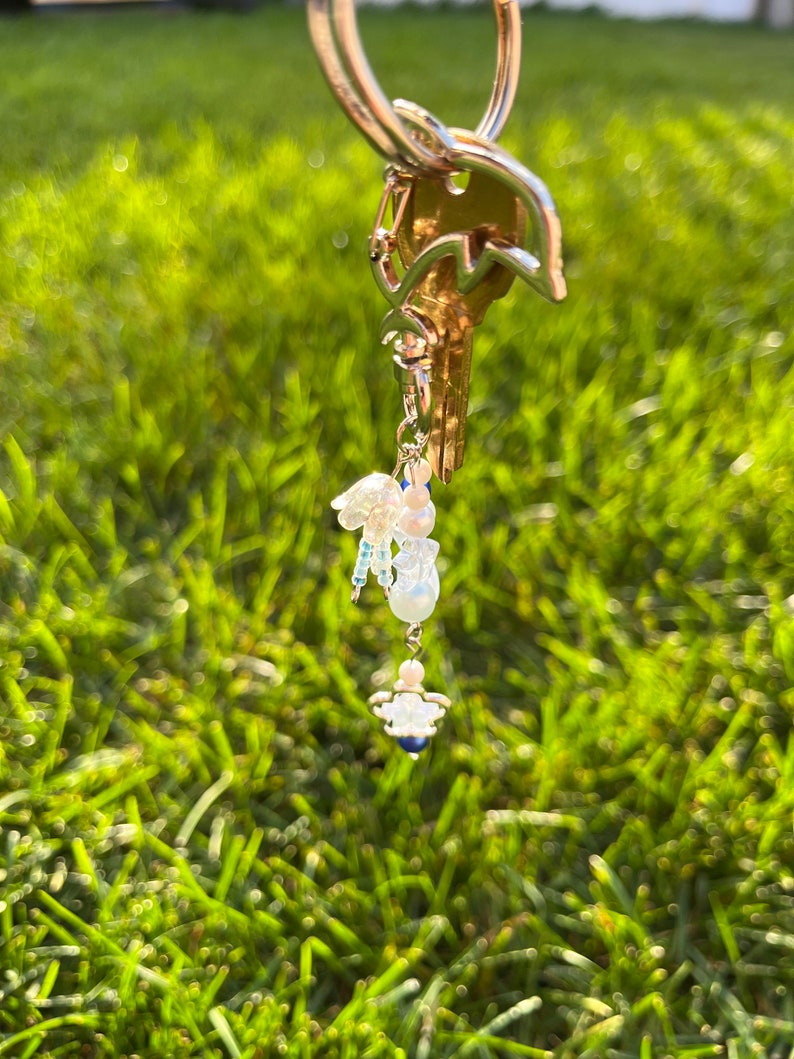 Cute Aesthetic Blue Themed Keychain - Etsy