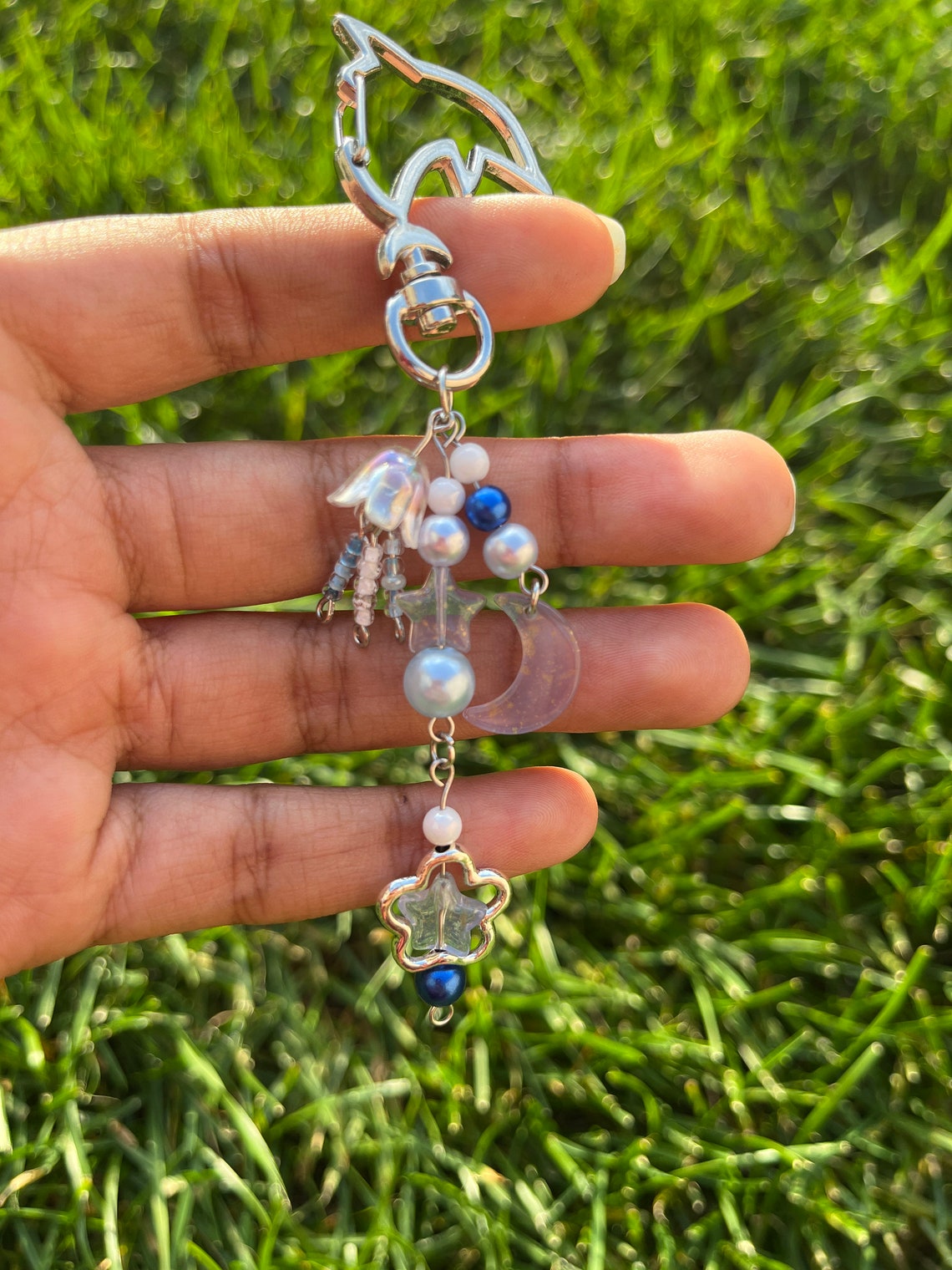 Cute Aesthetic Blue Themed Keychain - Etsy