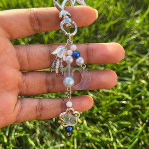 Cute Aesthetic Blue Themed Keychain - Etsy