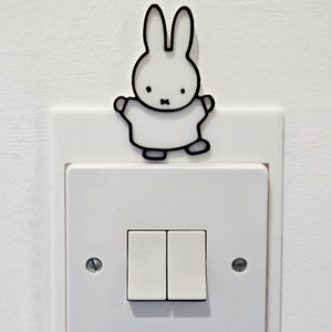 Cute Bunny Rabbit Custom Lightswitch Cover | Multiple Colours! | DIY ...