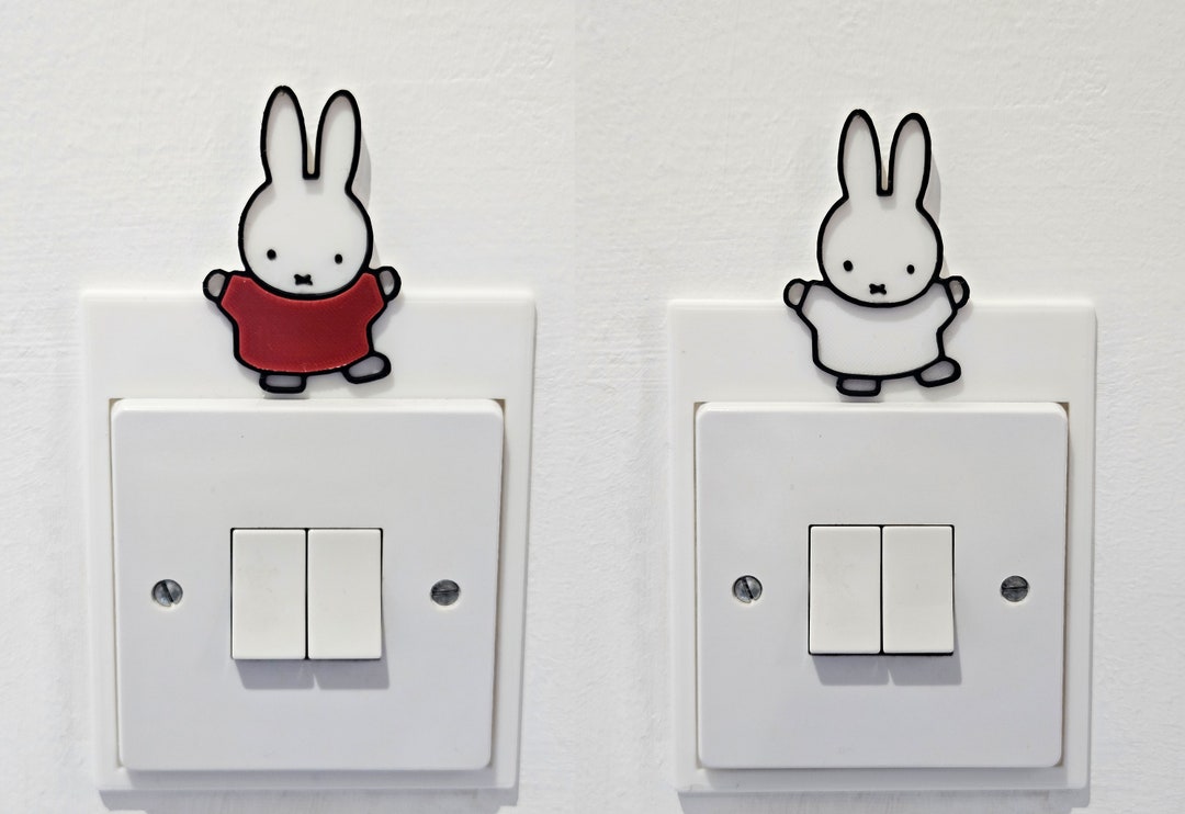 Cute Bunny Rabbit Custom Lightswitch Cover | Multiple Colours! | DIY ...