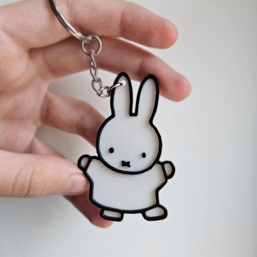 Cute Bunny Rabbit Keychain Keyring Kawaii Cute Hanger Charm Accessory ...