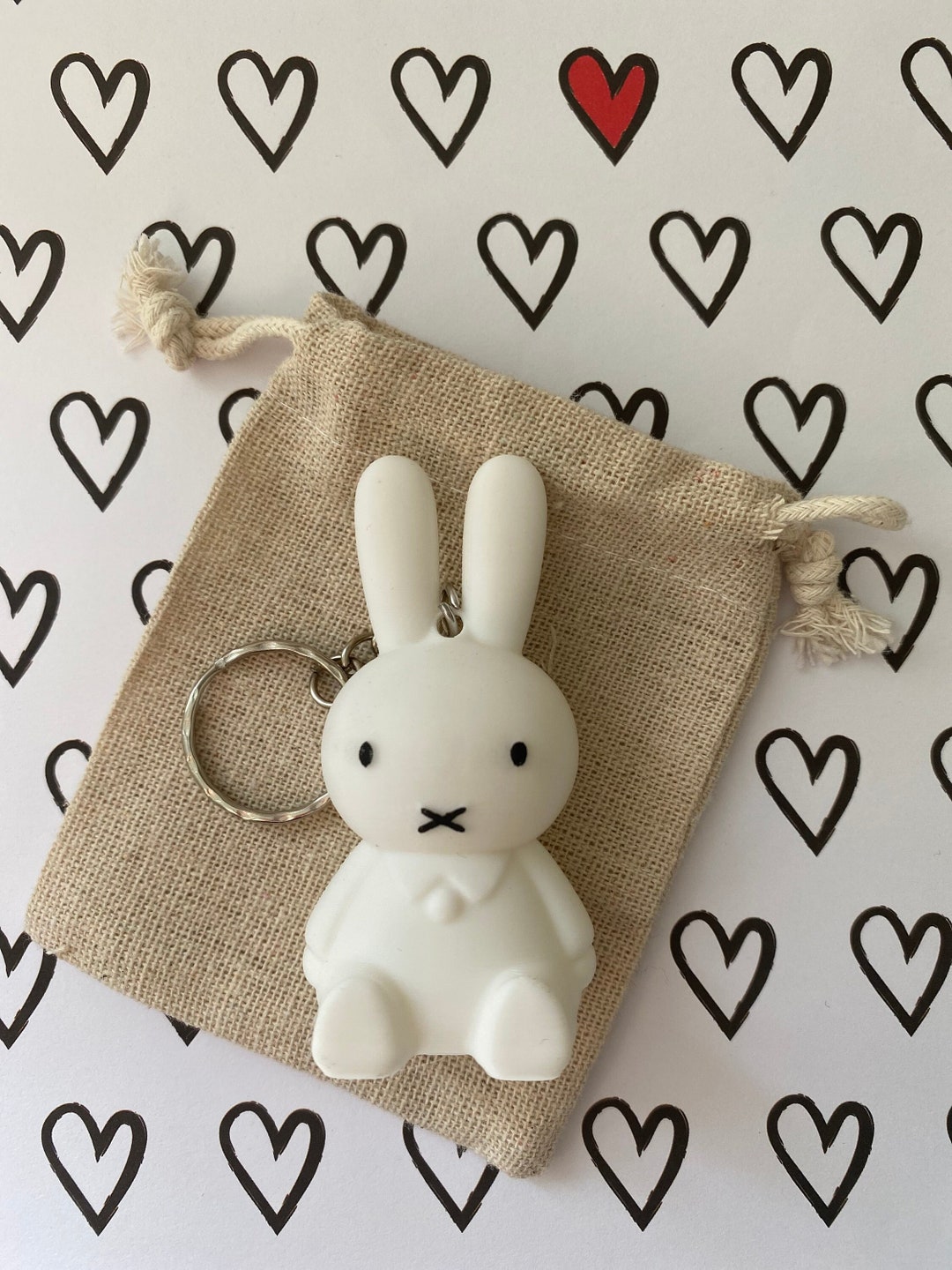 Cute Bunny Rabbit Keyring Kawaii Keychain Gift - Etsy