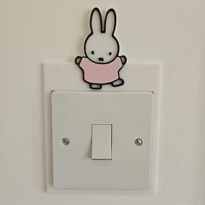 Cute Bunny Rabbit Custom Lightswitch Cover | Multiple Colours! | DIY ...