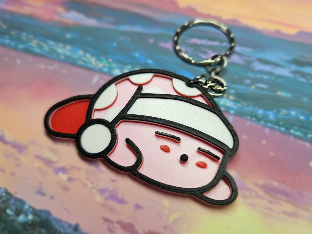 Sleeping Kirby Kawaii Sleepy Keychain Keyring Cute Hanger Charm ...