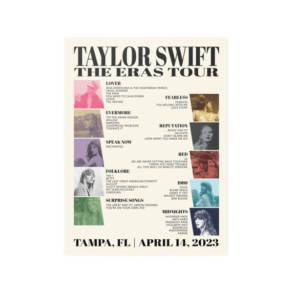 Taylorswift Eras Tour Poster - Etsy