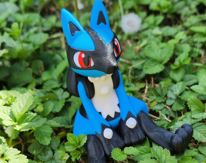 Lucario Figure - Etsy