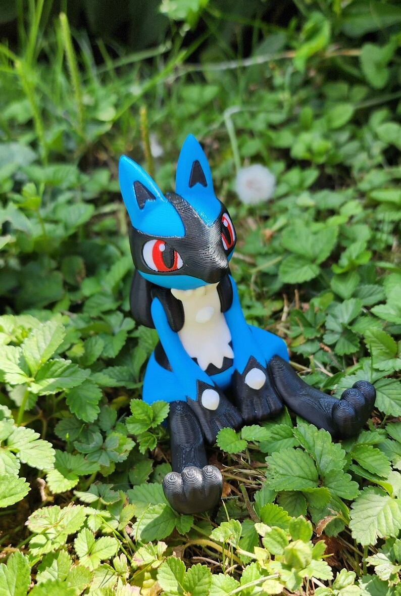 Lucario Figure - Etsy