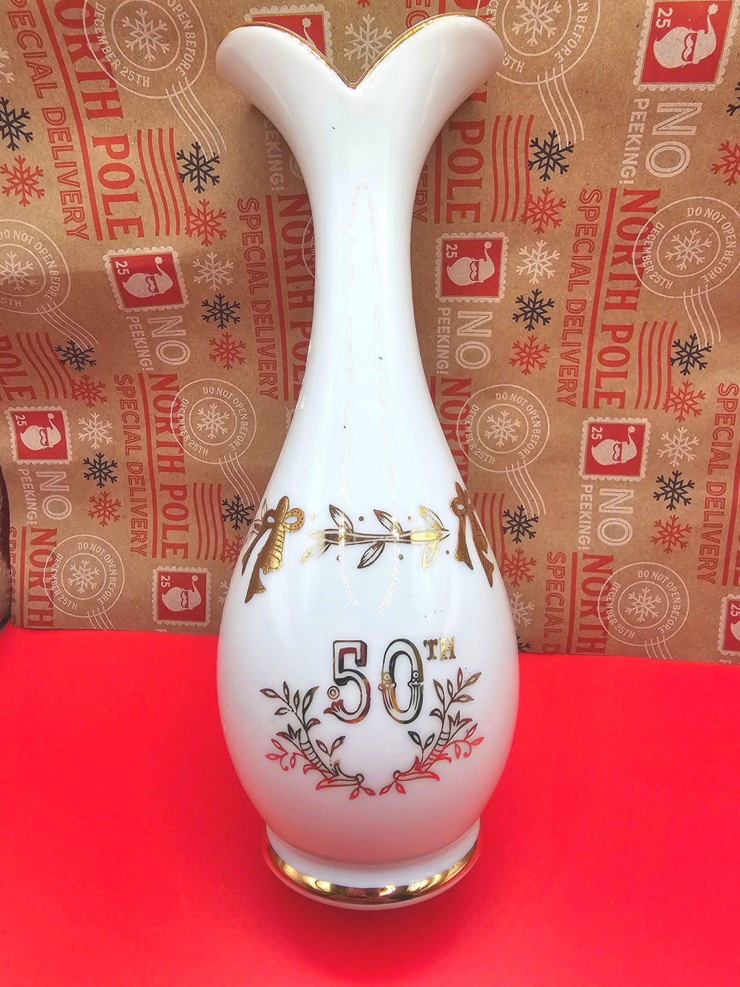 Lefton China Bud Vase #8050, Hand-painted 50th Anniversary Gift, Made ...