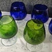 Vintage Sasaki Crystal Stemware in Cobalt Blue and Green . Set of 6 - Etsy