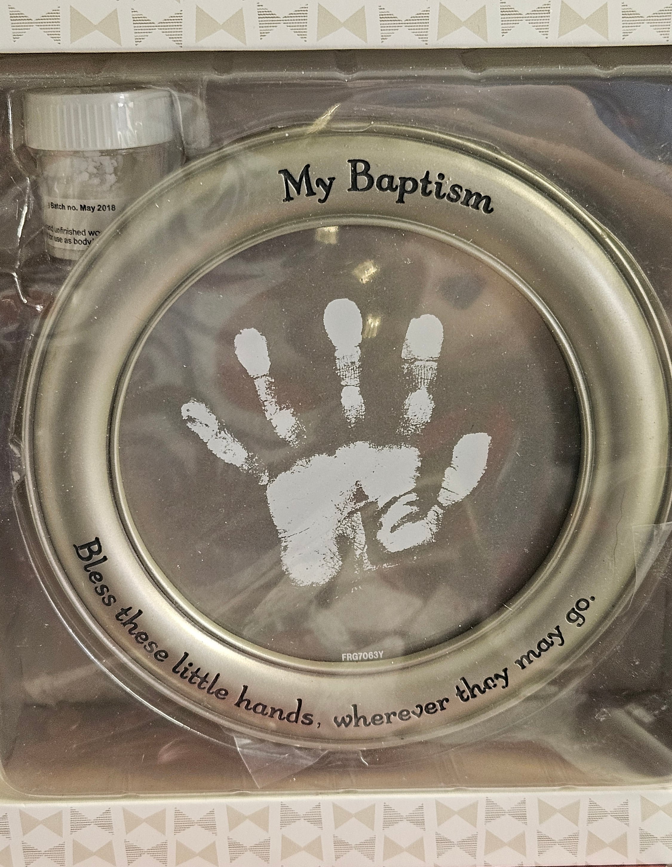 New Hallmark Handprint My Baptism Baby Frame Boy or Girl ,baby Gift C9 ...