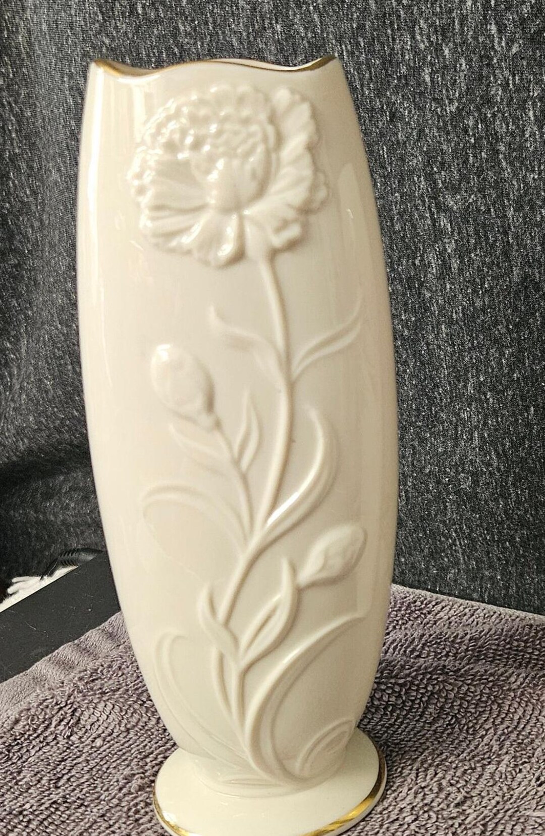 Lenox 1989 Limited Edition Blossoms of Admiration Vase 24K Gold Trim D4 ...