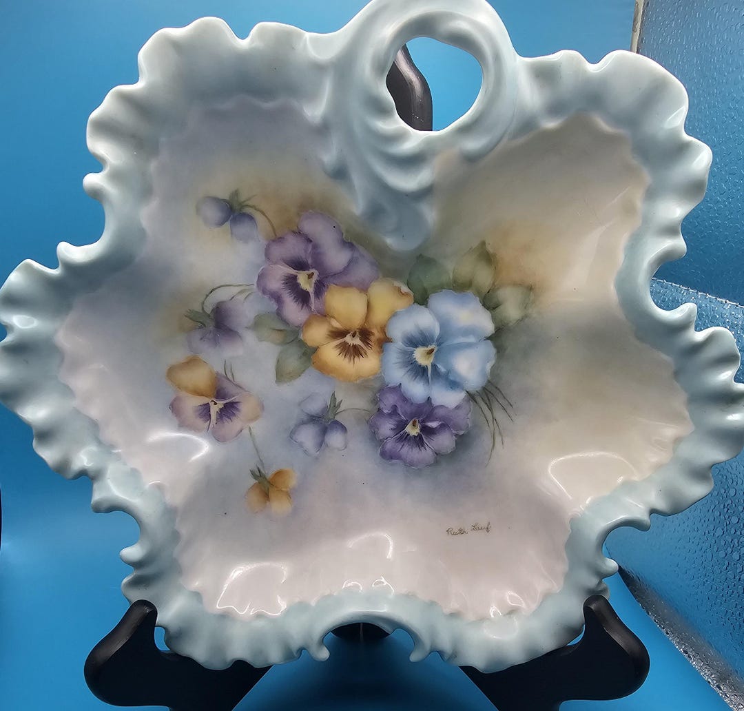 Lefton China Dresser Trinket Tray Porcelain Handled Dish C4/7 - Etsy