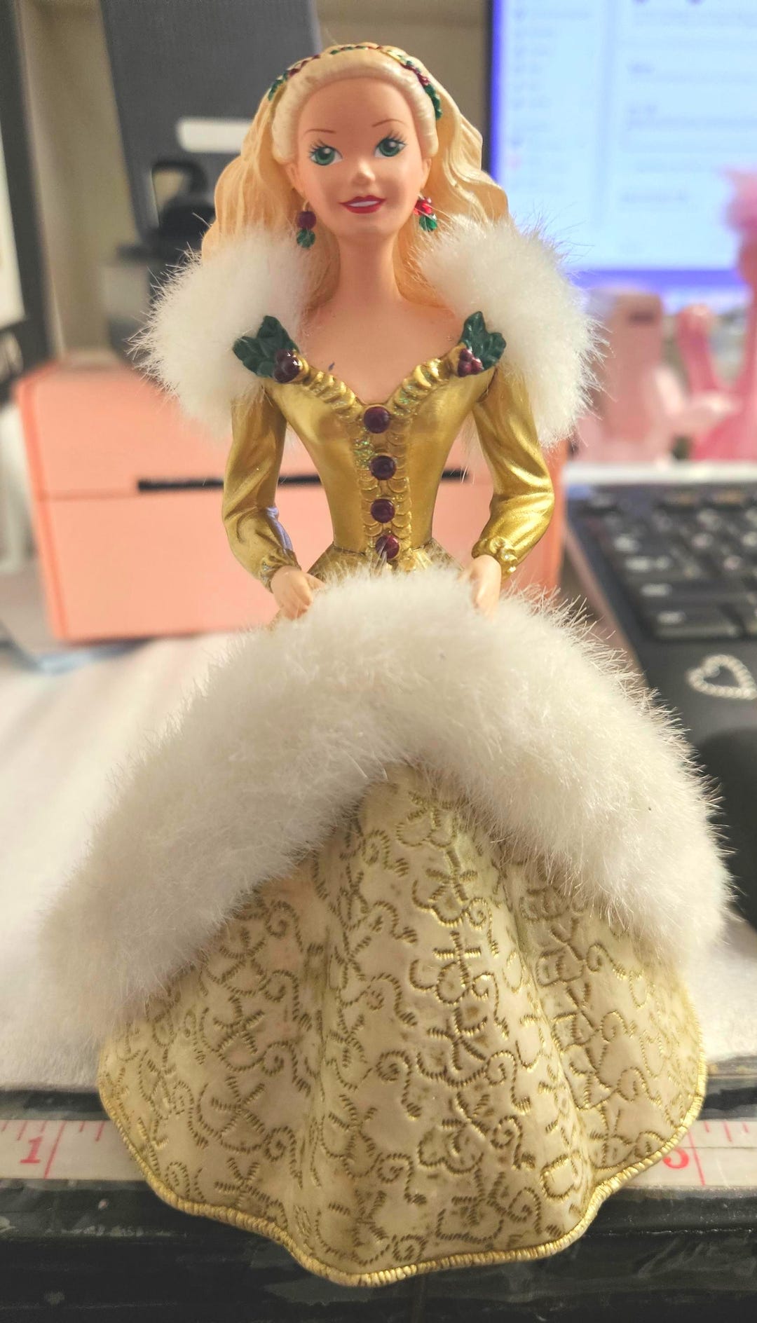 Vintage 1995 Hallmark Happy Holidays Barbie Stocking Hanger (D2/1) - Etsy