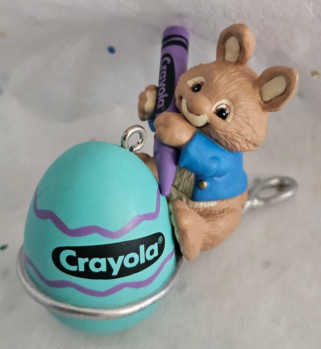 Vintage Hallmark Eggs-pert Artist Easter Ornament 1997 NOS Crayola Egg ...